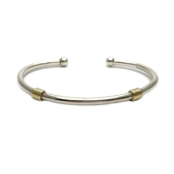 Tiffany & Co. | Jewelry | Tiffany Vintage Combi Cuff Bangle Silver Gold ...
